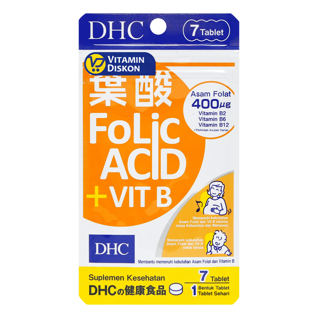 Dhc SUPPLEMENT FOLIC ACID + VIT B - 7 TABLETS | Shopee Philippines