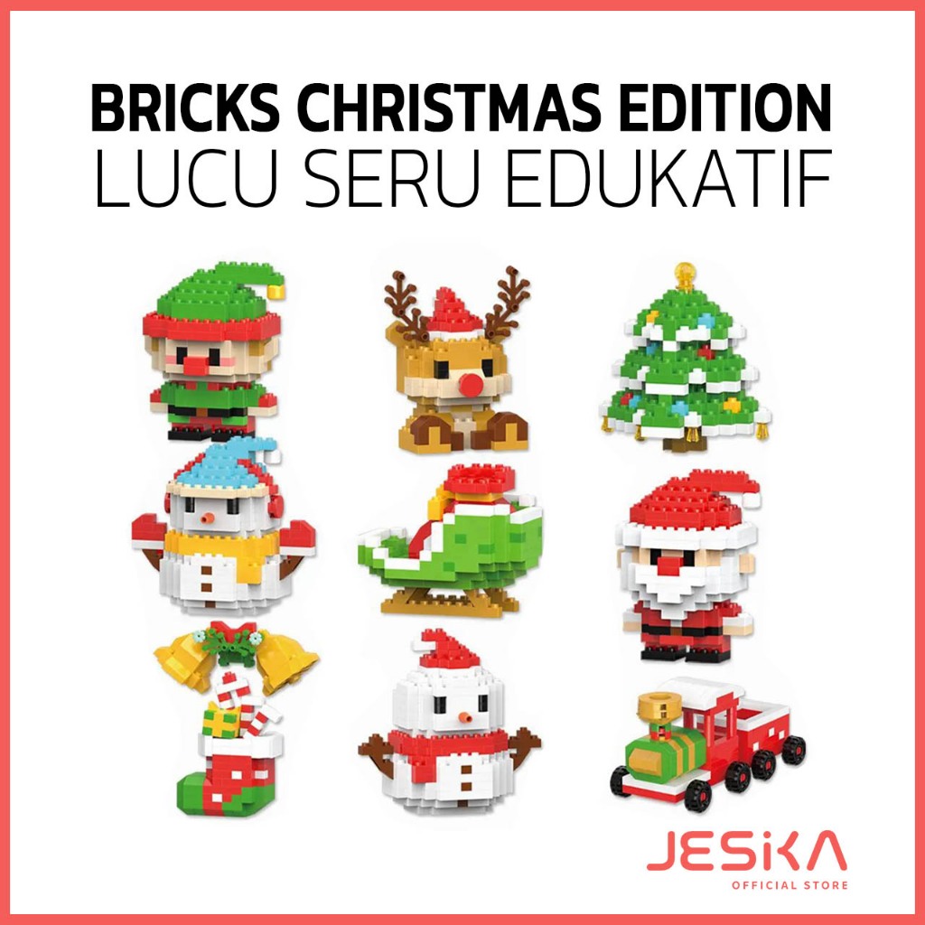 Bricks Christmas edition 2in1 toys block puzzle couple tree character ...