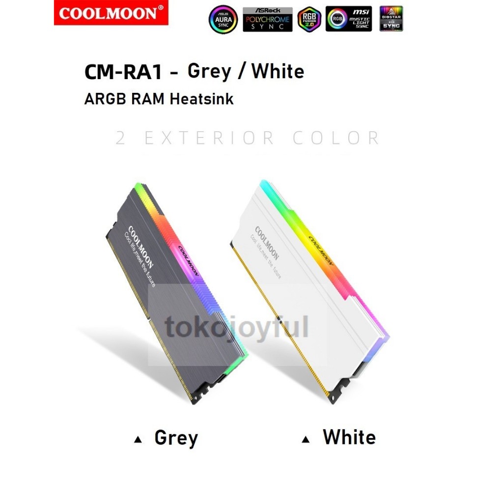 Coolmoon CM-RA1 Memory RAM Heatsink ARGB 5V Red White Grey | Shopee ...