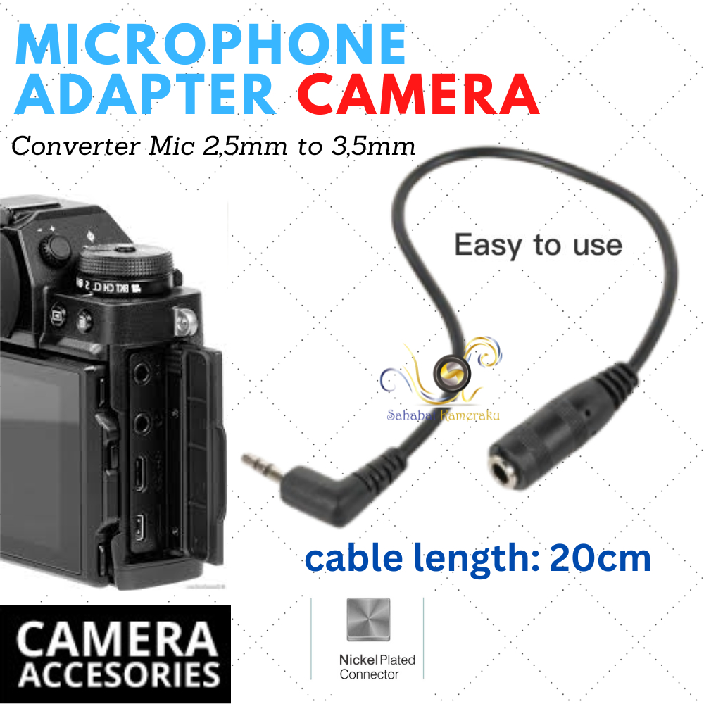 Fujifilm Mirrorless Microphone Adapter Converter Mic Fuji 2.5mm ...