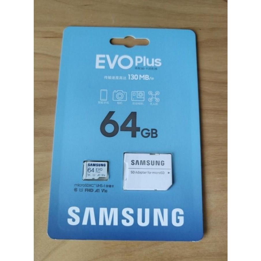 Samsung MICROSD 64GB EVOPLUS 130MBPS WITH micro sd ADAPTER | Shopee ...