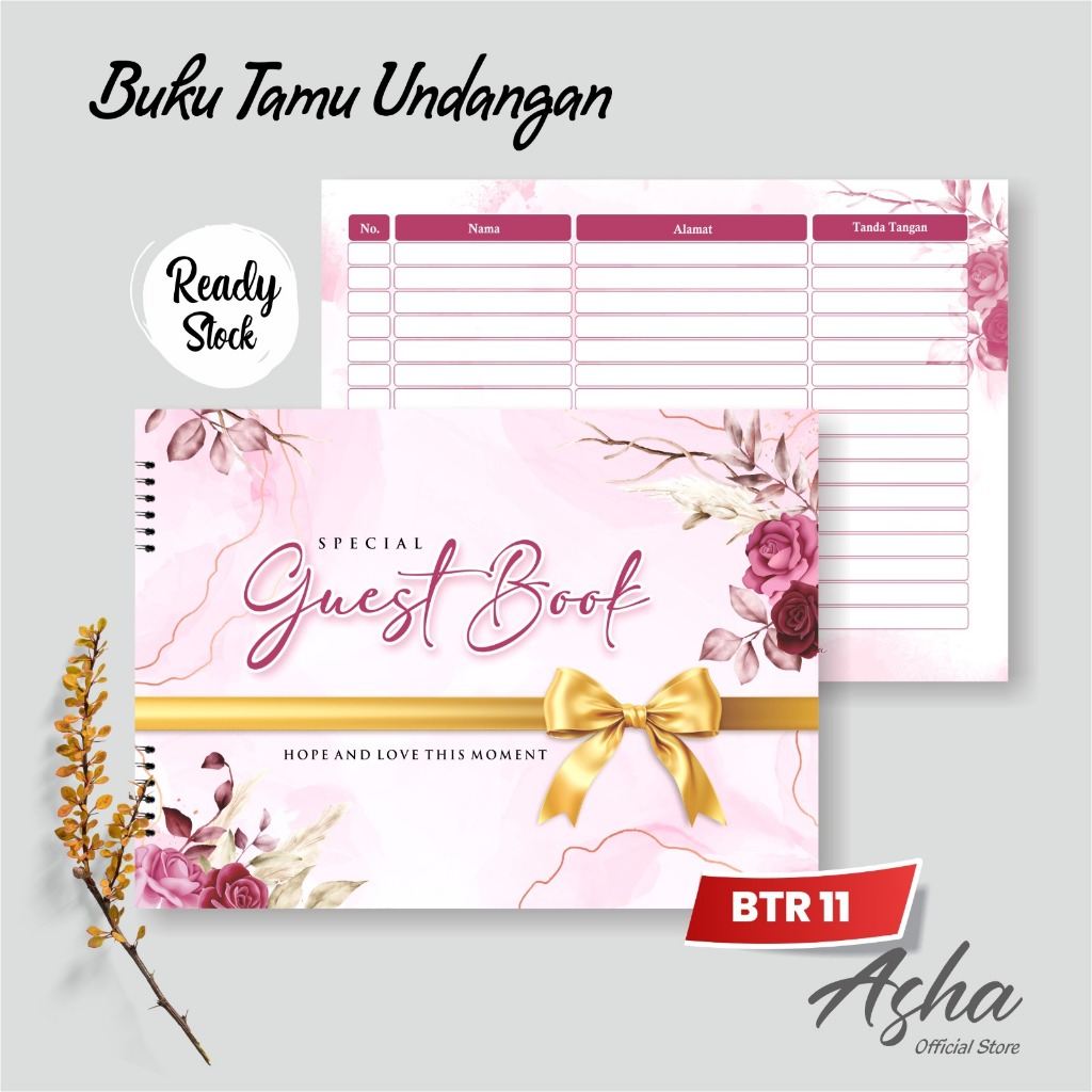 Wedding INVITATION GUEST BOOK - GUEST BOOK READY BTR 11 | Shopee ...