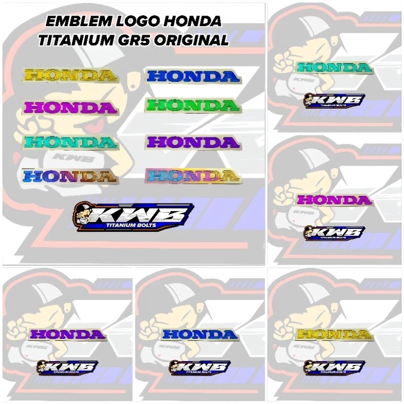 Honda emblem, original Honda titanium gr5 body emblem logo | Shopee ...