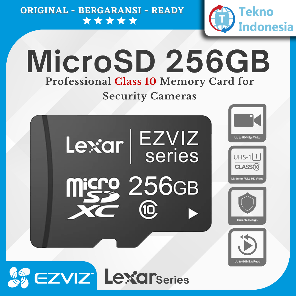 Ezviz 256GB Smart MicroSD Lexar class 10 Memory Card Camera CCTV Mmc ...