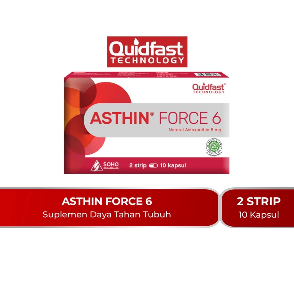 Asthin FORCE 6 MG | Astaxanthin Immune and Antioxidant Supplement ...