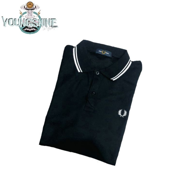 Fred Perry Polo shirt black twin tipped | Shopee Philippines