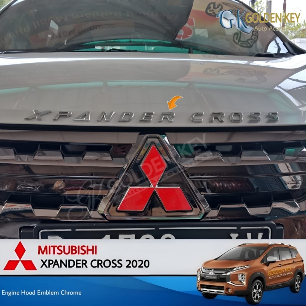 MESIN Xpander Cross 2020 Engine Hood Emblem Chrome Engine Hood Emblem ...