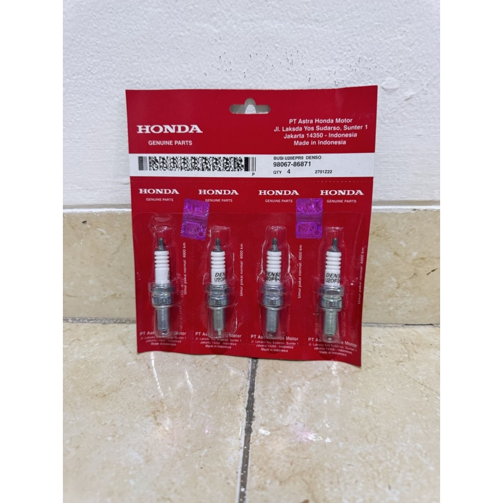 Denso U20EPR9 spark plugs (9806786871) Honda - 4 PCS | Shopee Philippines