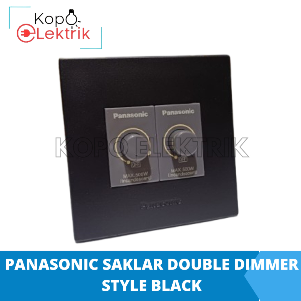 Panasonic Double Dimmer Switch 500w Style Black Inbow | Shopee Philippines