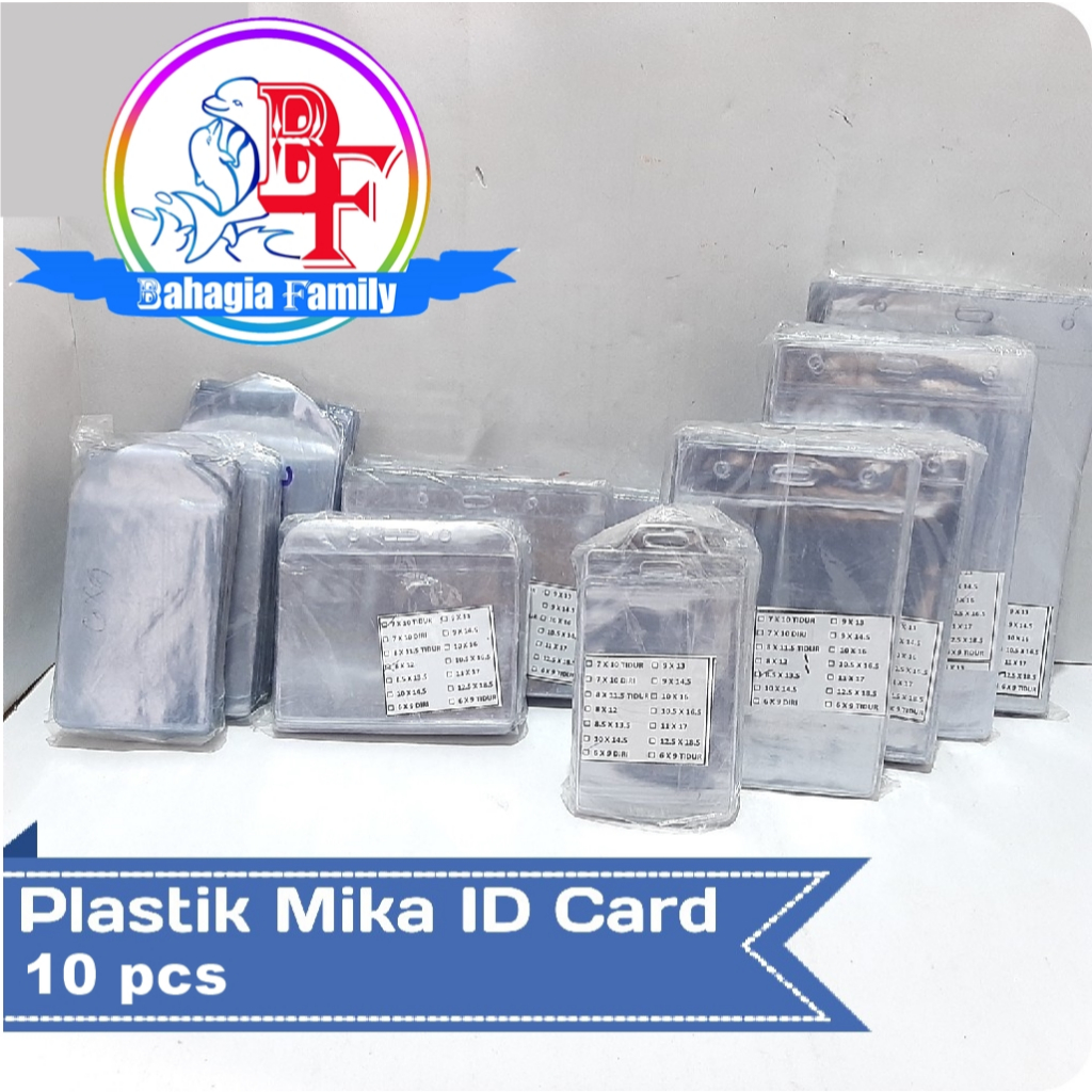 Mica plastic / cover Name Tag ID Cards, test cards, etc. 10pcs | Shopee ...