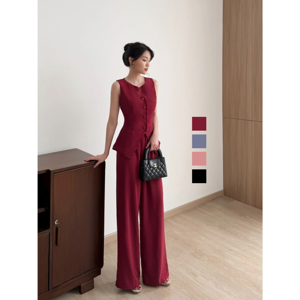 Kadaka B-0225 Flowy Culotte Pants | Women's Drawstring Long Culottes ...