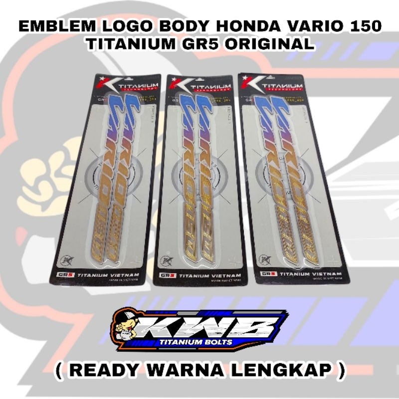 Honda vario 150 titanium gr5 body logo emblem original Full Color vario ...