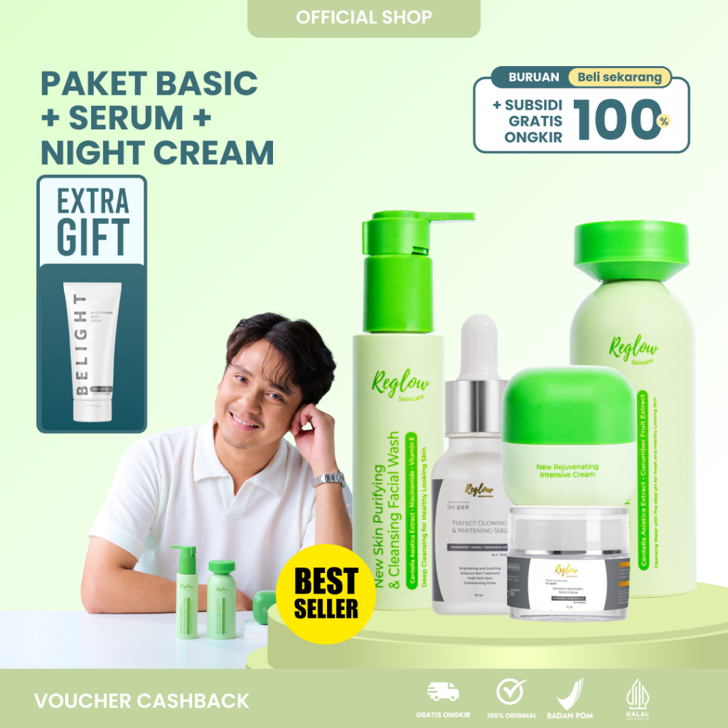 Reglow Glowing Skin Treatment Package contains 4 By Dr Sindy BPOM ...