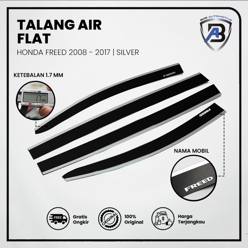 Car Door Water Gutter List Silver Honda Freed 4 door Flat Model High ...