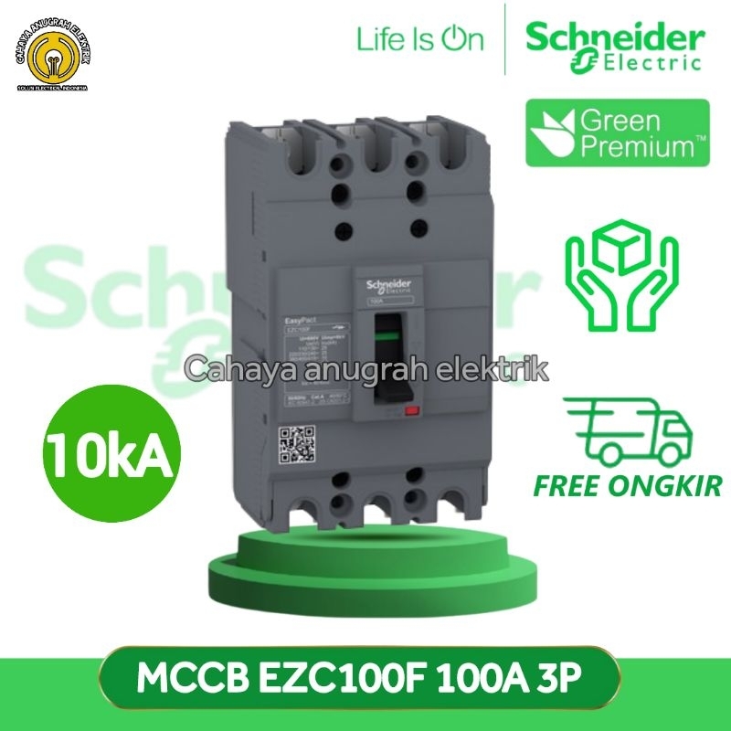 Mccb Schneider EZC100F 100 AMPERE 3 PHASE / MCCB EZC100F 100A 3P Original | Shopee Philippines