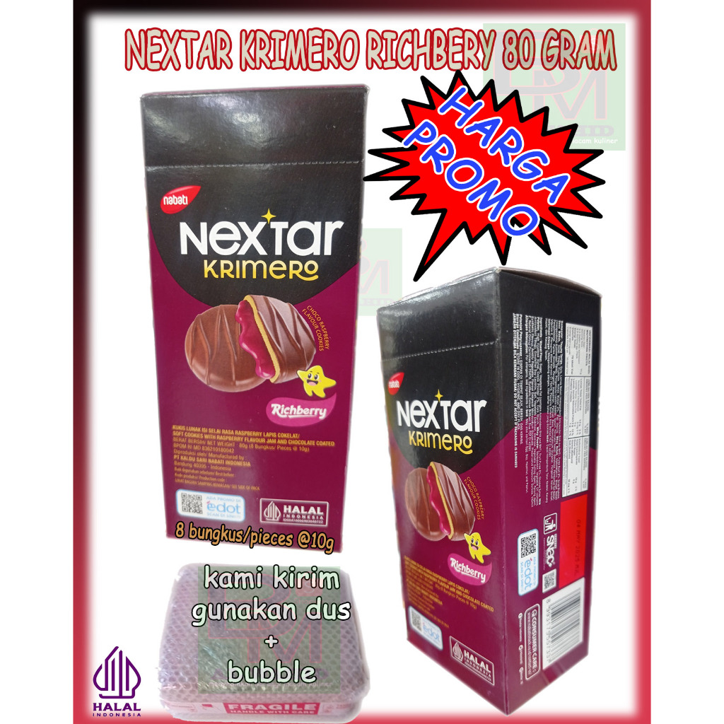 Nabati Nextar Krimero Richberry Biscuits 1 box Contains 8 Packs Weight ...