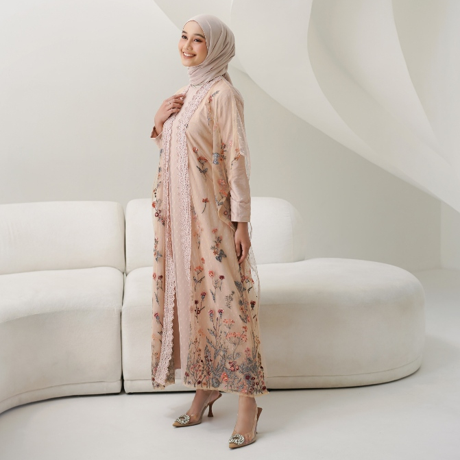 Aura Label - Morgan Dress In Apricot | Shopee Philippines
