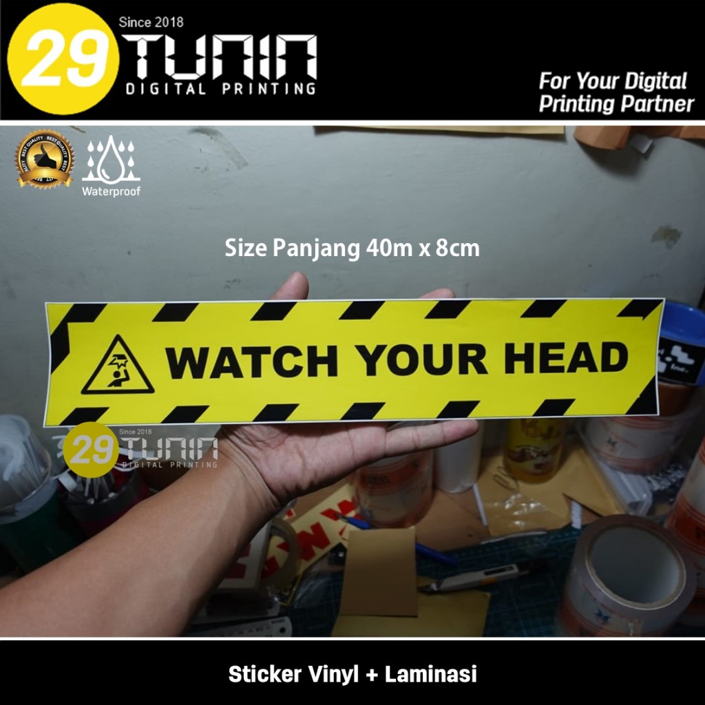 Viny Sticker - Watch your head Sign | Shopee Philippines