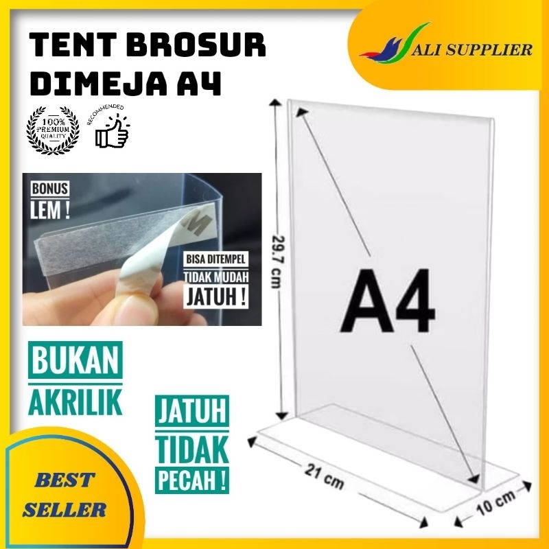A4 TENT CARD / A4 BROSUR HOLDER / NOT A4 ACRYLIC / PROMOTIONAL STAND ...
