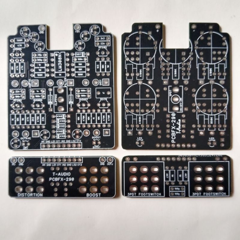 T-audio PCBFX-290 Based on EQD Life Pedal Octave Distortion + Boost Guitar Effect Stompbox Pedal ...
