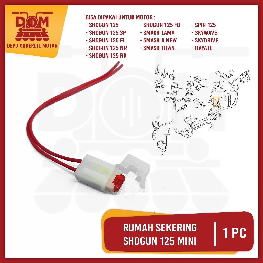 Home + Shogun 125 Fuse (PSP) Socket Socket Holder Box Fuse Small Mini ...