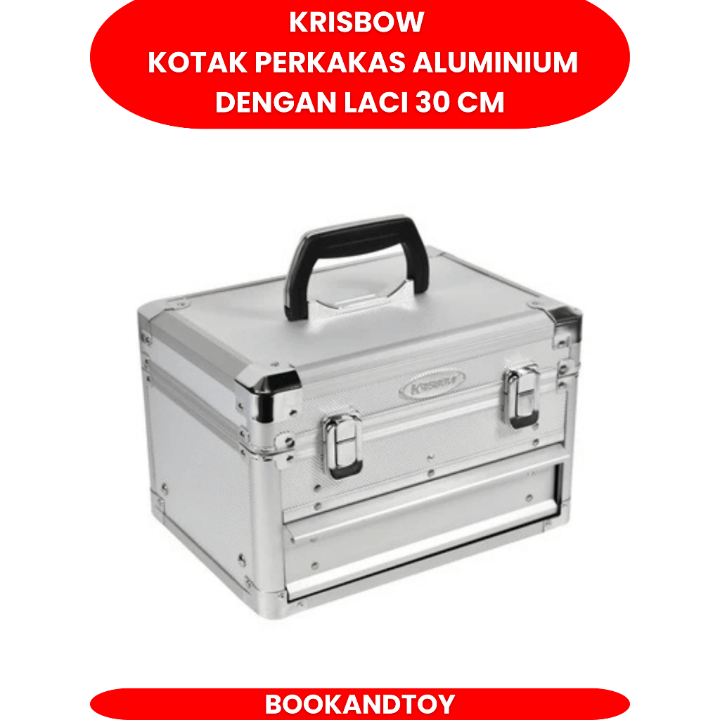 Krisbow Aluminum Tool Box With Drawer 30 Cm Ergonomic Handle Locking ...