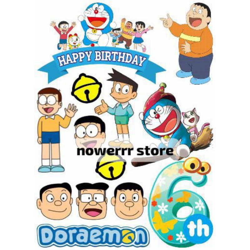 Doraemon/ Custom Name Doraemon Topper/ Doraemon Birthday Cake ...