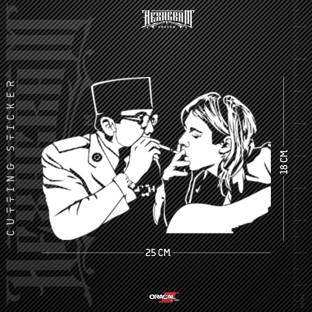 Cutting Sticker SOEKARNO & KURT COBAIN Silhouette | Soekarno & Kurt ...