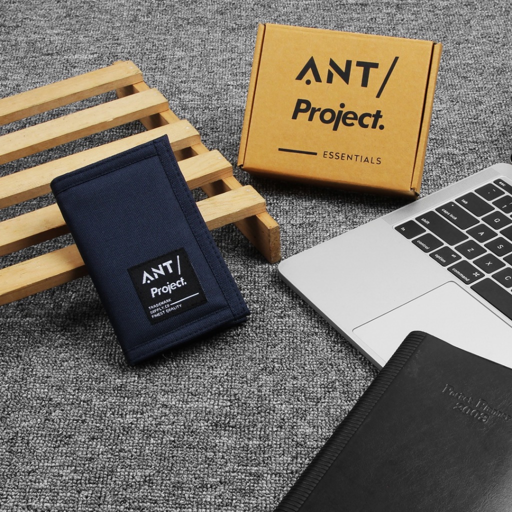 Ant PROJECT - MACRO Black Classic Casual Men's Folding Wallet ATM Money ...