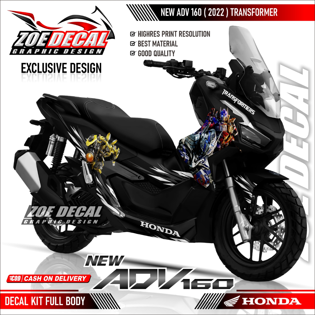 Latest Adv 160 2022 Full Body Sticker Decal Honda Adv 160 TRANSFORMERS ...