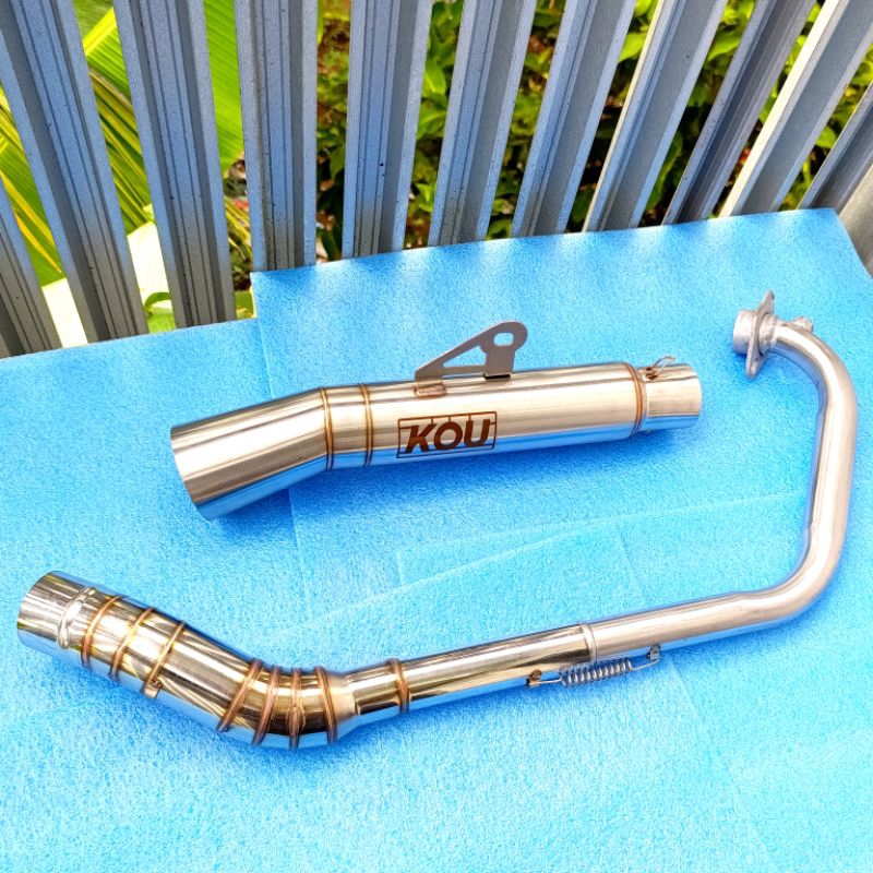 1 set Kou super open Canister 51mm Big elbow exhaust pipe Muffler open ...