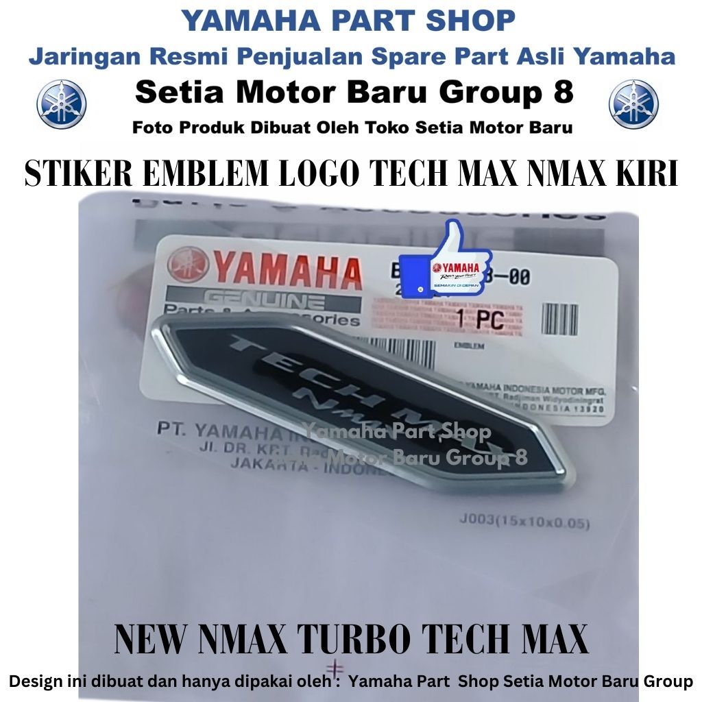 Tech Max Nmax Left New N Max Turbo Tech Max Logo Sticker Emblem ...