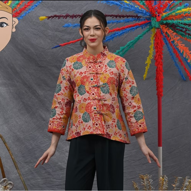 Nona RARA - Vivi Dobi Betawi T2932, modern women's batik blouse work ...