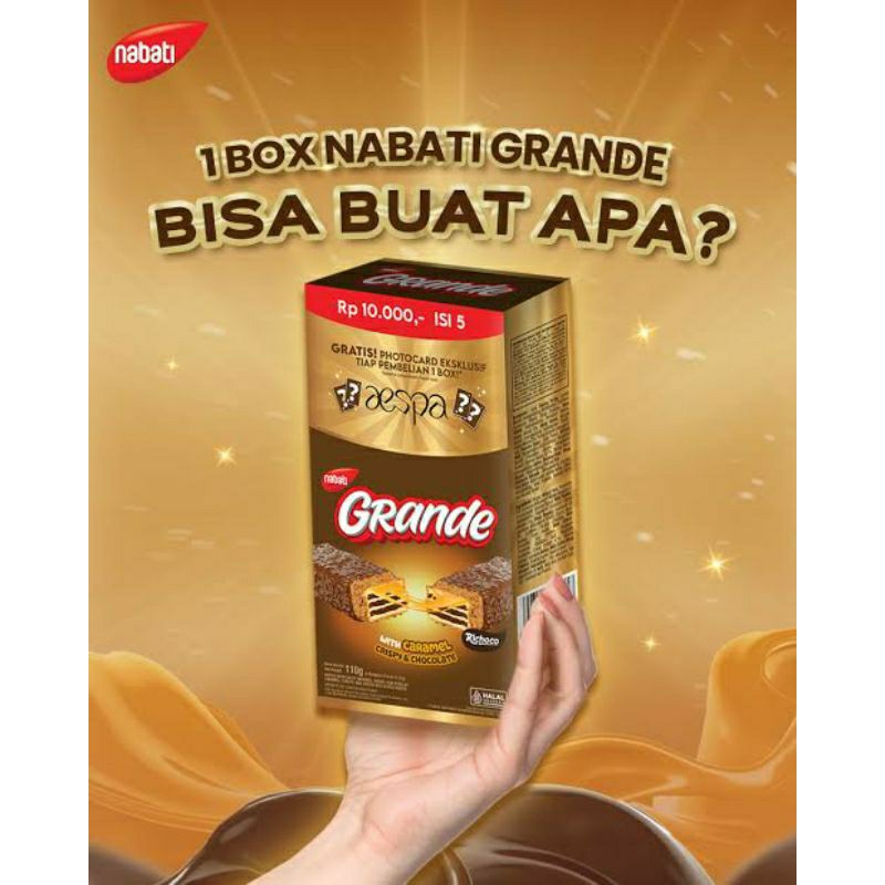 Nabati Grande Aespa Caramel Crispy & Chocolate krisbite 1 Box contains ...