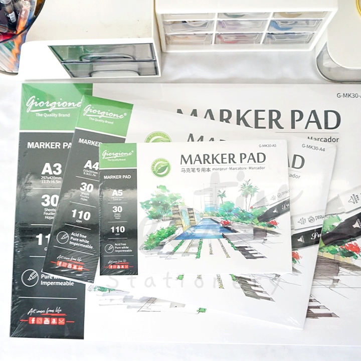 Giorgione Marker Pad 30 Sheet 110 GSM Marker Drawing - A3/A4/A5 ...