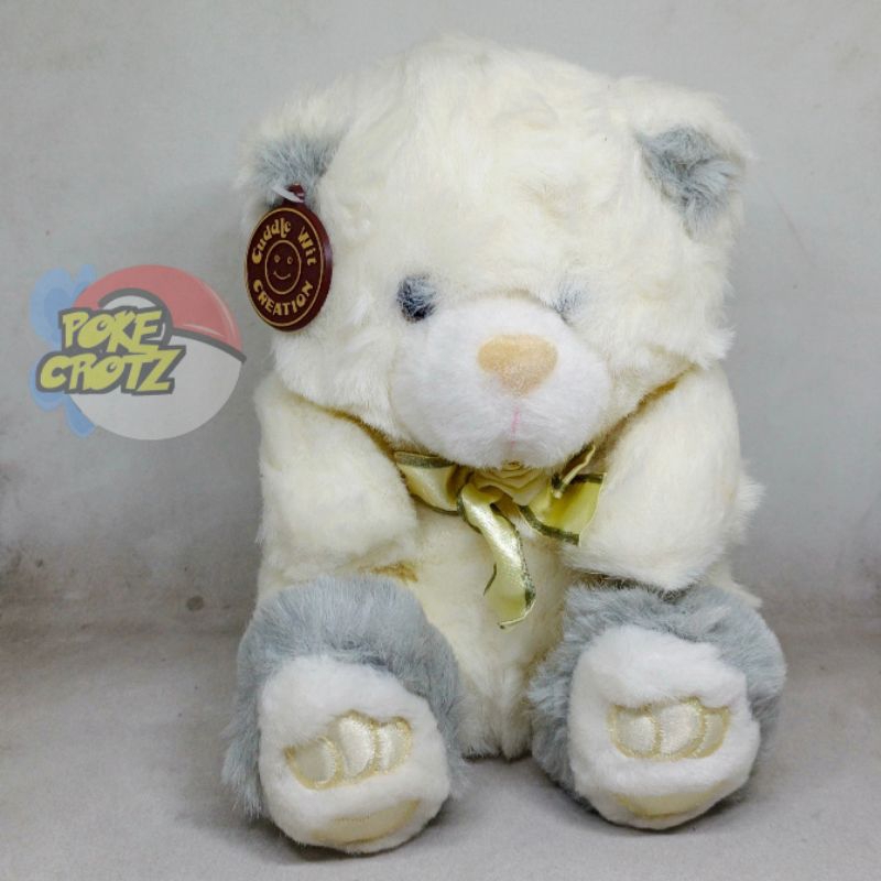 Cuddle wit Teddy Bear Plush white Stuffed Animal doll 23cm | Shopee ...