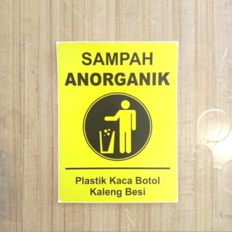 Inorganic Waste Sticker Sign / Organic Plastic Waste Sticker | Shopee ...