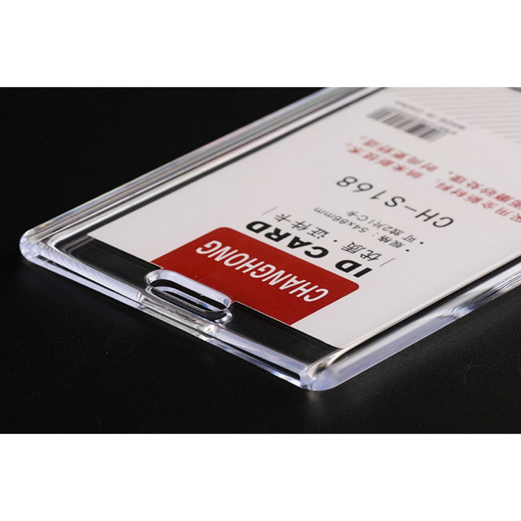 Id Card Holder Acrylic 2 sides Frame Cover Name Tag Casing Acrylic ...