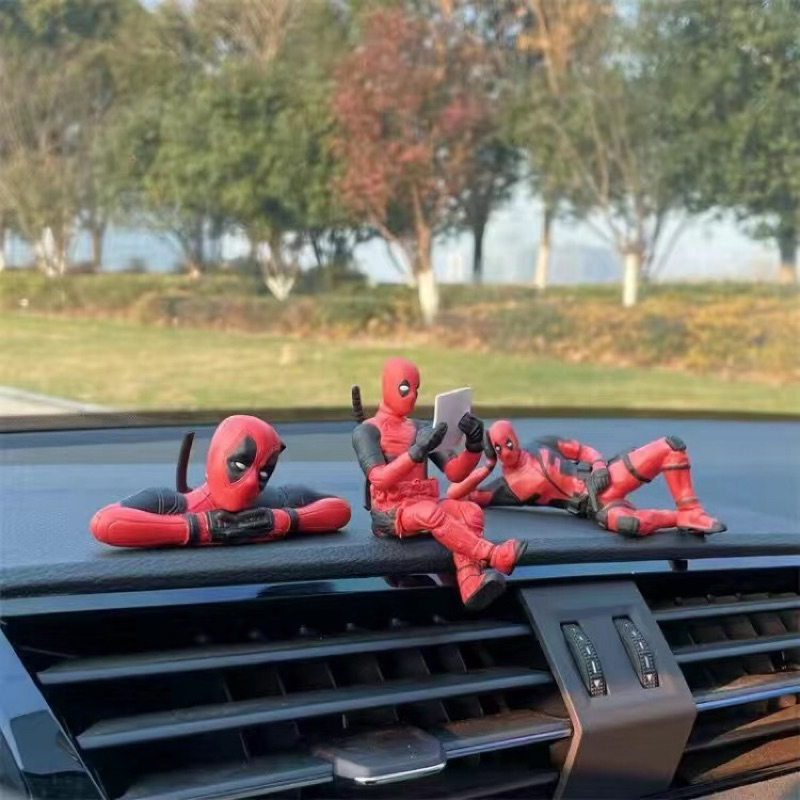 Figure Deadpool Mini Model Car Accessories Desktop Half-body Dead pool ...