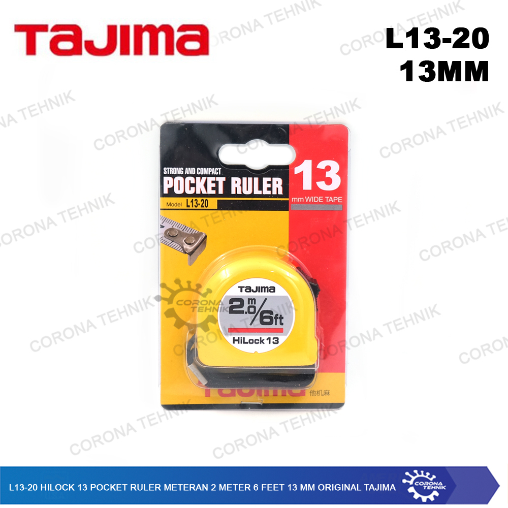 Original Tajima L13-20 HiLock 13 Pocket Ruler Meter 2 Meters 6 Feet 13 ...