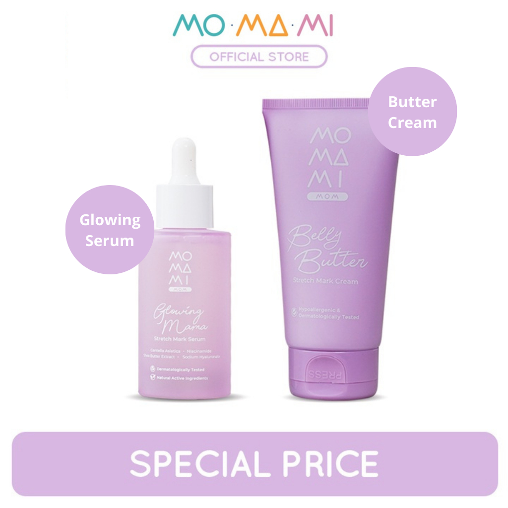 Momami Bundle BUY 1 GET 1 Stretch Mark Belly Butter Cream and Glowing ...