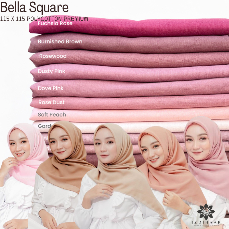 Bella Square Rectangular Hijab 60 Colors Premium bella Square Hijab ...