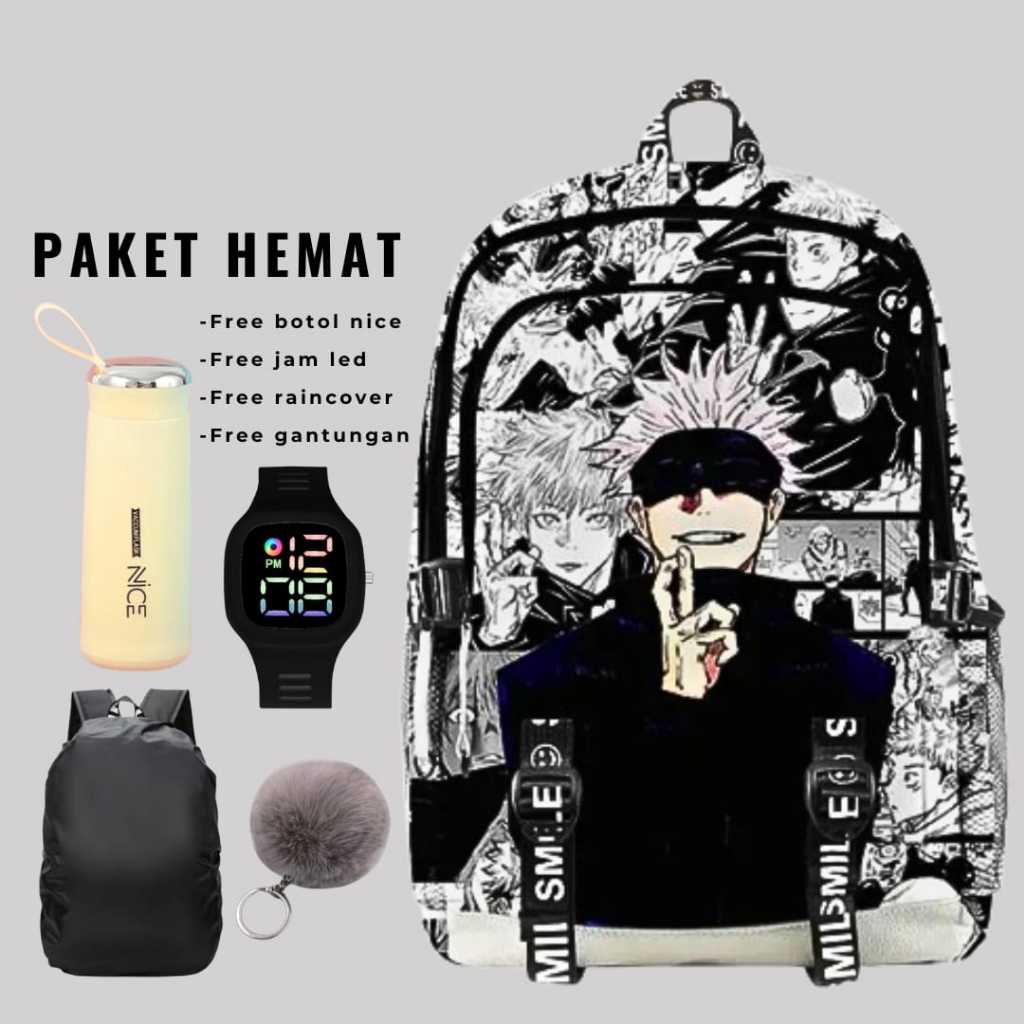 Jujutsu Kaisen, Gojo and sukuna backpack boys' school bags | Shopee ...