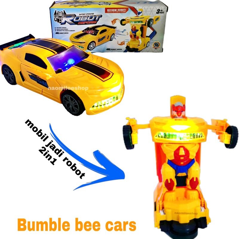 2in1 bumble bee robot becomes a toy car toy car becomes a robot ...