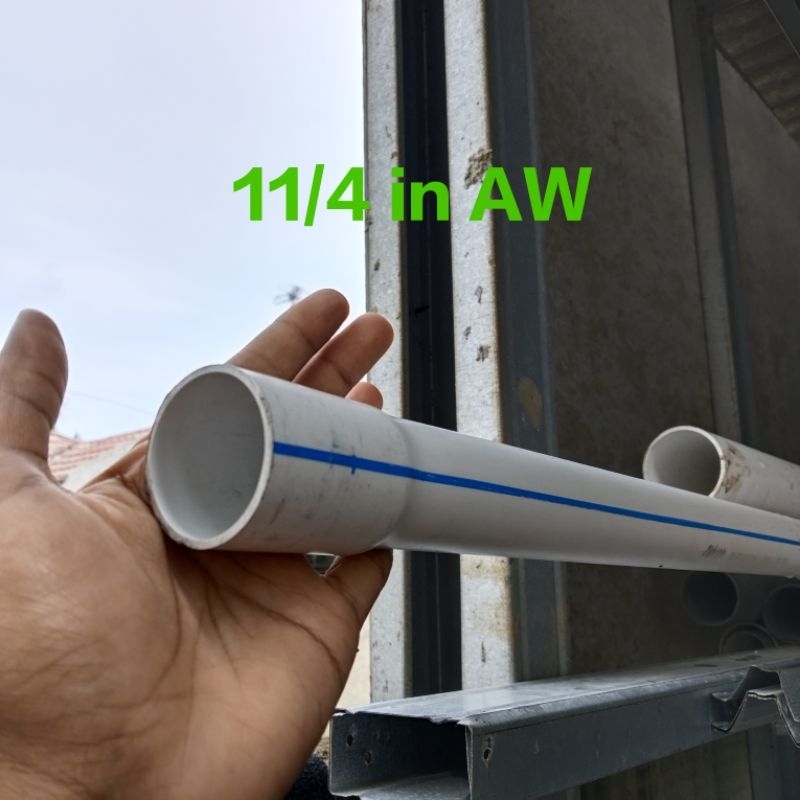 Pvc pipe 1 1/4" inch aw length 70 cm thick 2 mm | Shopee Philippines