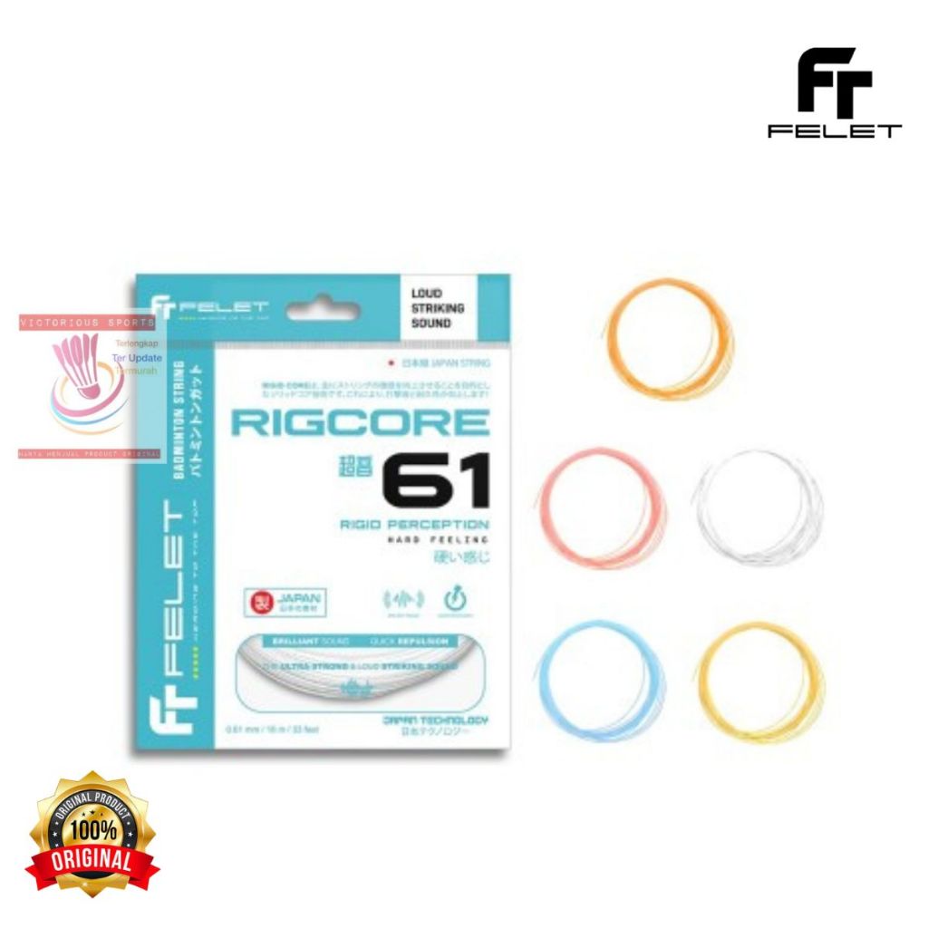 Original BADMINON FELET RIGCORE 61 BADMINTON FELET STRINGS | Shopee ...