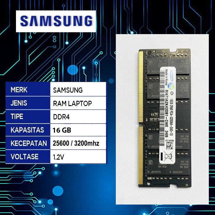 SAMSUNG LAPTOP MEMORY 16GB DDR4 3200 MHz RAM SODIMM - 16GB DDR4 | Shopee Philippines