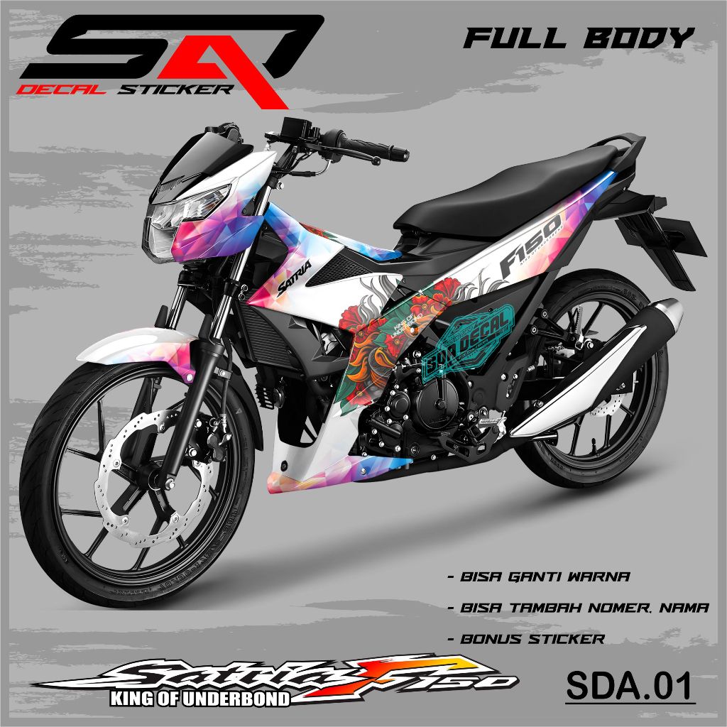 Satria Injection Full Body Sticker Decal - SATRIA Premium Racing ...