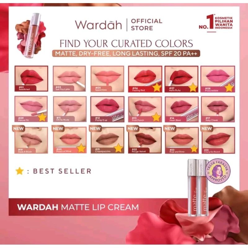 Wardah Exclusive Matte Lip Cream NEW PACKAGING | Shopee Philippines