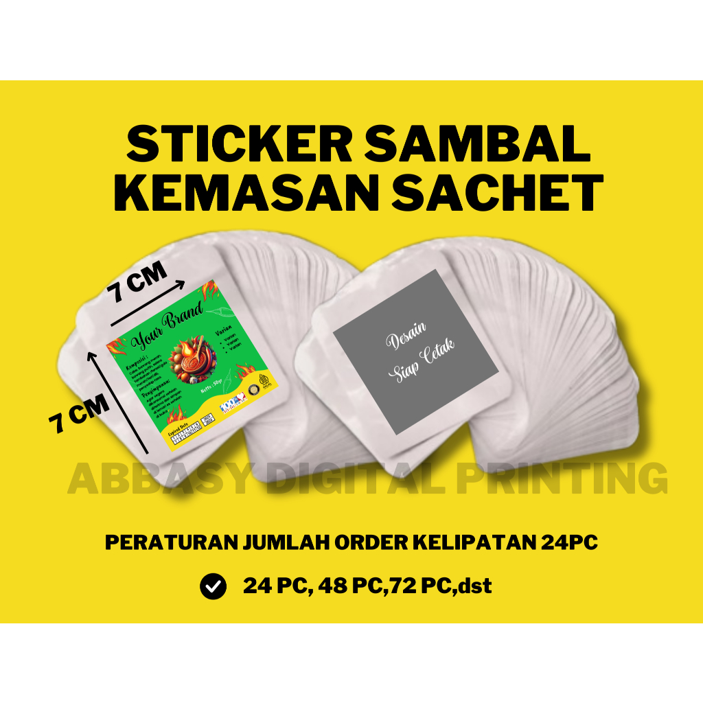 SAMBAL PRODUCT STICKER SACHET PACKAGING (CAN REQ SIZE AND DESIGN ...